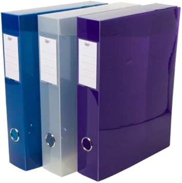 Tiger A4 60mm plastic box file assorted colours x 1 single boxfile ...