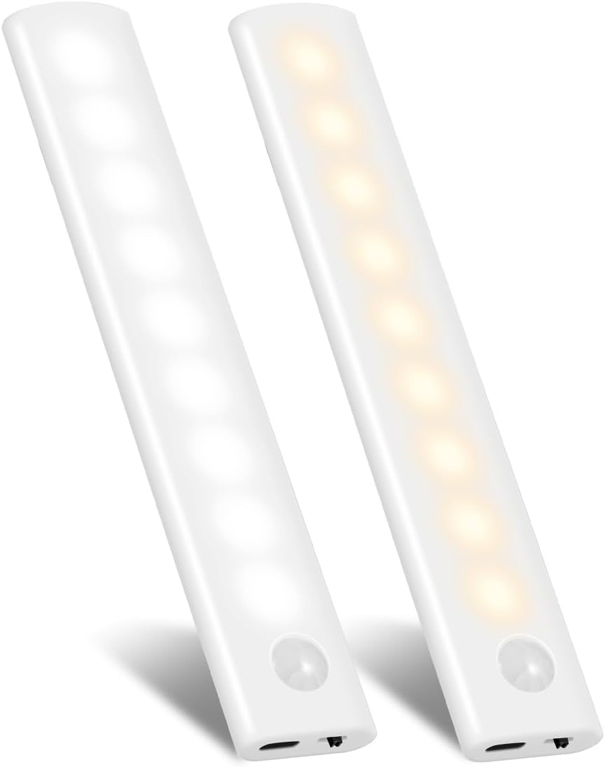 Under Cabinet Lights Motion Sensor Light Indoor USB-C Rechargeable LED ...