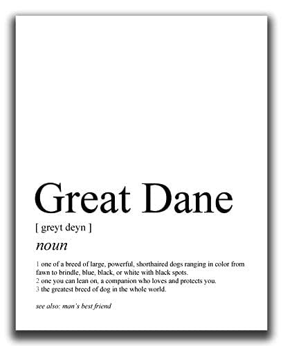 Amazon.com: Great Dane Gifts - 8x10" UNFRAMED Dog Wall Definition Art ...