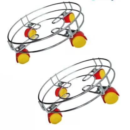 GLOCY Heavy & Strong Stainless Steel Cylinder Trolley with Dapper ...