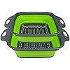 Amazon.com: AUAUY 2 PCS Collapsible Colander Set, Square Silicone ...