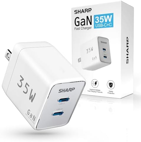 Amazon.com: Sharp USB C Charger, 2-Pack 20W, Dual Port (USB A+C ...