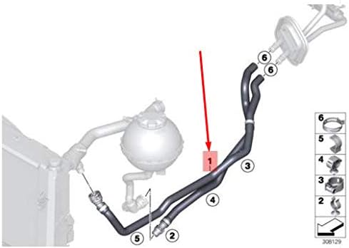 Amazon.co.jp: GTV INVESTMENTS 1本のF20ヒーター水ホース64219223587 9223587新しい本物 ...