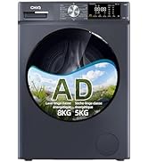 CHiQ CW85862HX Lavante-Séchante 8/5kg, Moteur Inverter 1400 tr/min, 15 ...