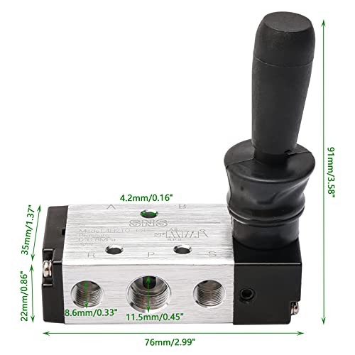 4H210-085 Way Pneumatic Air Hand Lever Operated Valve Solenoid Valve ...