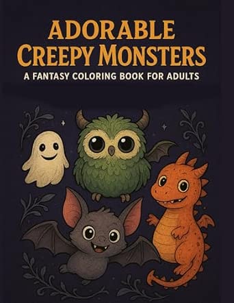 Amazon.com: Adorable Creepy Monsters: A Fantasy Coloring Book for ...