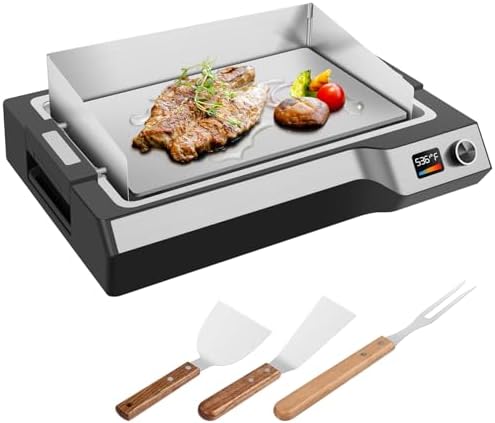Amazon.com: Electric Griddle Indoor, 14" Adjustable Temp Control 536 ...