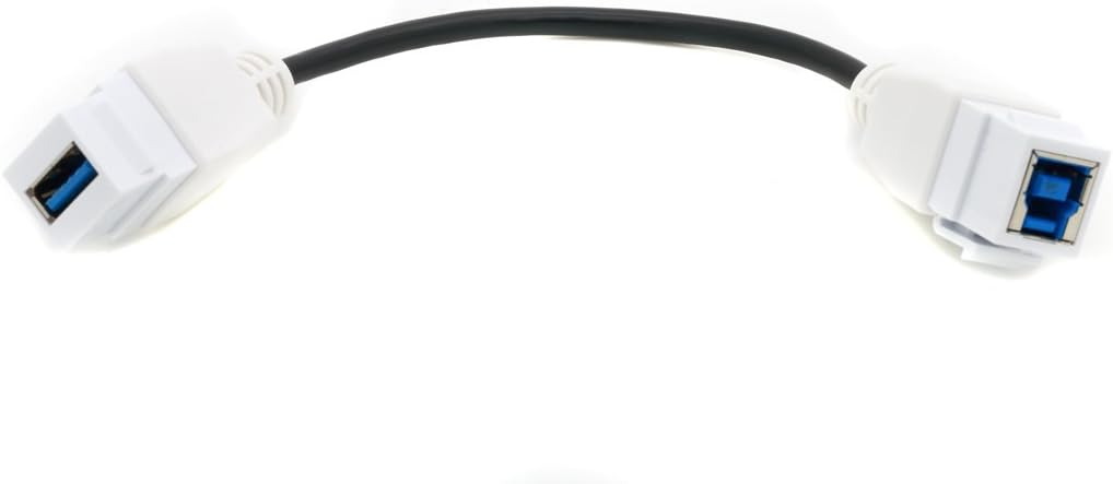 Amazon.com: RiteAV White USB 3 A-B Female F/F Pigtail Extension ...