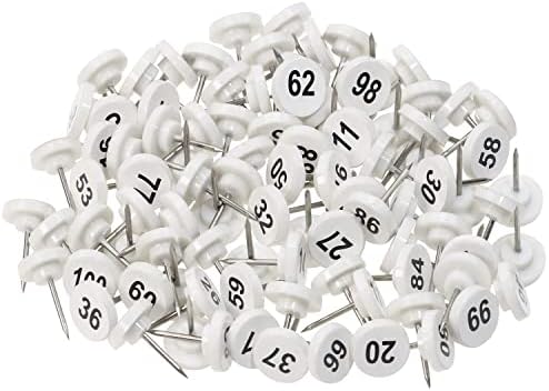Amazon.com: Savita 100pcs Number Push Pins, Black Pins Plastic Flat ...