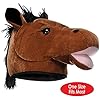 Amazon.com: Beistle Unisex Plush Horse Head Hat - Western Costume ...