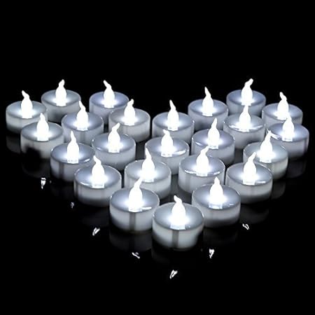 Amazon.com: AGPtEK Tea Lights,100 Pack Flameless LED Candles Battery ...