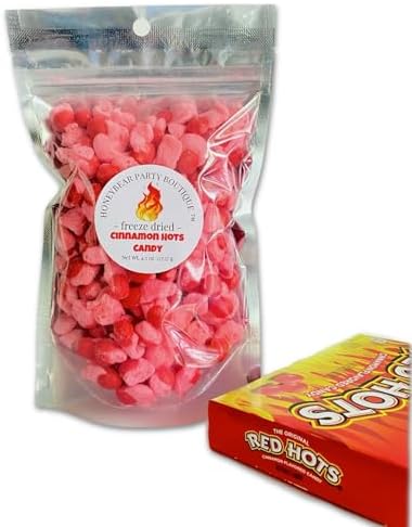 Amazon.com : Freeze Dried Cinnamon Hots Candy - 5 oz - Made with Red ...
