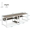 Amazon.com: Tribesigns Two Person Desk with Bookshelf, 78.7 Computer ...