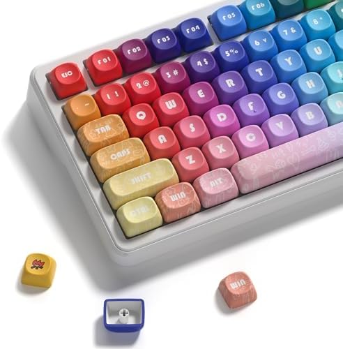 Amazon.com: MOA Profile PBT Keycaps, 131 Keys Dye-Sublimation Custom ...