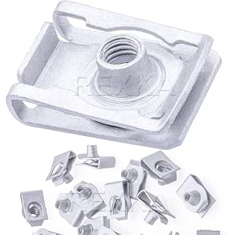 Amazon.com: Rexka 20pcs M6-1.0 Metric Extruded U-Type Nuts Chrysler ...