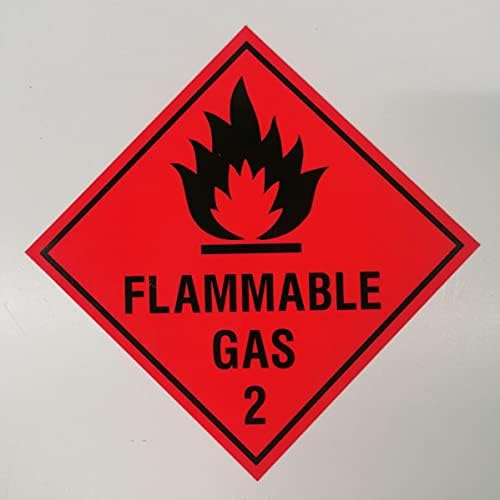 Dangerous Substance Labels Flammable Gas Safety Sign - Self Adhesive ...