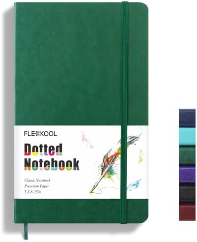 Amazon.com : Dotted Grid Notebook/Journal - Dot Grid Hard Cover ...