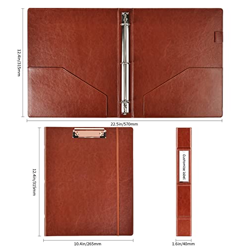 Snapklik.com : Ospelelf Vintage Hardcover 3 Ring 1 Inch Leather Binder ...