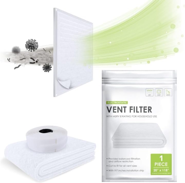 Ac Air Vent Filters 50x 210 cm, Air Conditioner Filter Kit for Home ...