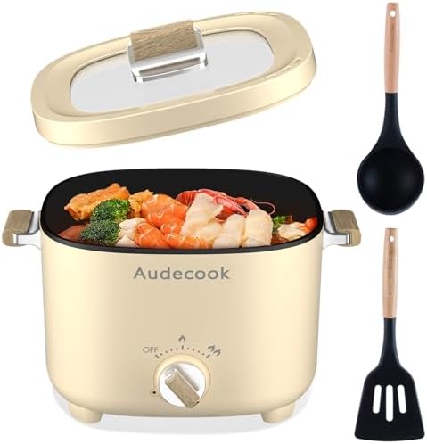 Amazon.com: Audecook Hot Pot Electric, 2.5L Portable Nonstick ...