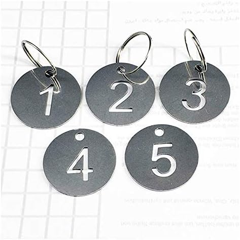 Amazon.com : Hicarer Metal Numbered Tags Stainless Steel Number ID Key ...