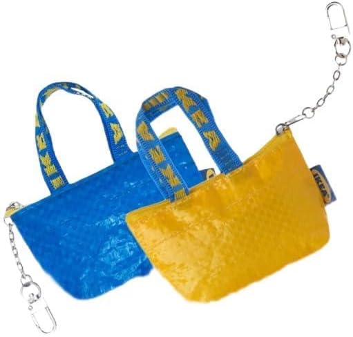 Amazon.com: IKEA Key & Coin Purse KNOLIG Bag Small Blue with One Zipper ...