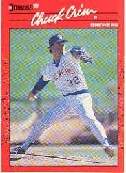 Amazon.com: 1990 Donruss Baseball Card #221 Chuck Crim : Collectibles ...