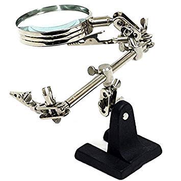 Third Hand Solder Magnifying Glass Soldering Iron Stand Holder : Amazon ...