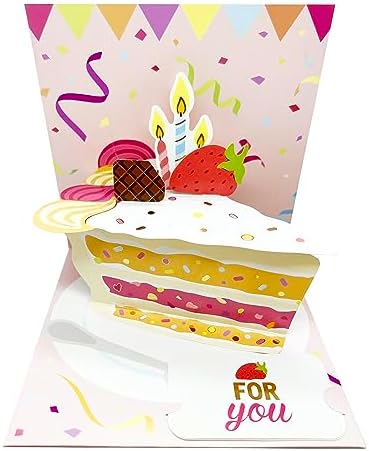Amazon.com : 3D Happy Birthday Pop Up Cards, Cute Fruits Birthday Cake ...