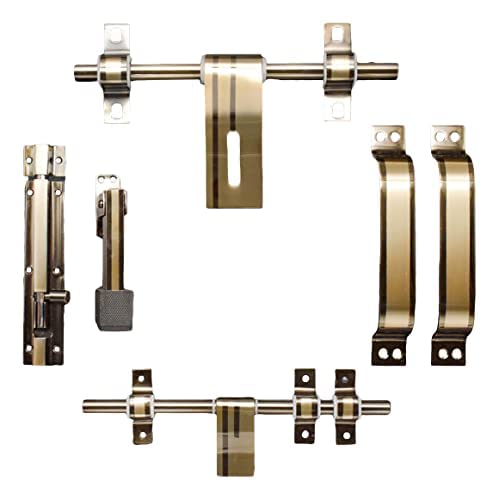 RAB Door Kit 10" Stainless Steel (1-Aldrop, 1-Latch, 2-Handle, 1-Tower ...