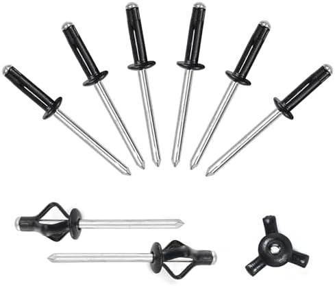 Amazon.com: ALLCLEAN 3/16" x 5/8" Tri-Fold Rivets Assortment - 60Pcs ...