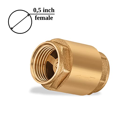 One Way Check Valve 1/2" Female Backflow Preventer, Check Valve for ...