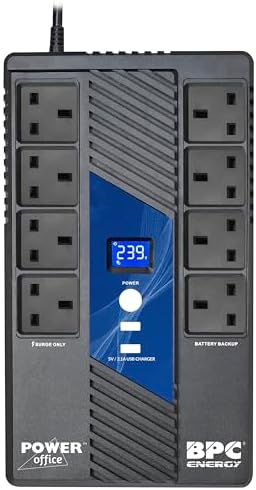 APC UPS for Home, 500VA UPS Battery Backup with AVR, 8x British BS1363A ...