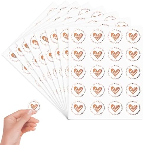 Amazon.com : 500 Pieces Clear Heart Envelope Seals, Heart Stickers ...