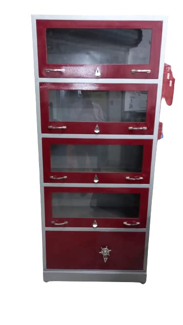 Anshu Steel Furniture Metal Almara with Glass Lock : Amazon.in: Home ...