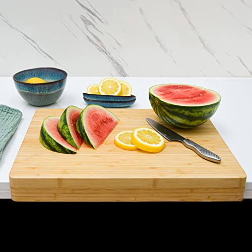 DuneDesign Worktop Chopping Board Counter Edge – 44x34x2 Bamboo Worktop ...