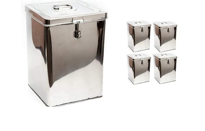 Buy BHALIA CRAFT Stainless Steel Container(Set of 5 Piece)(2KG 5KG 8KG ...