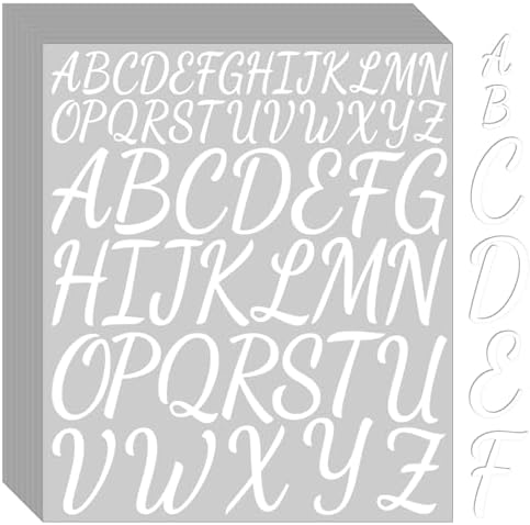 Amazon.com: Spakon 8 Sheets Vinyl Letter Stickers Self Adhesive ...