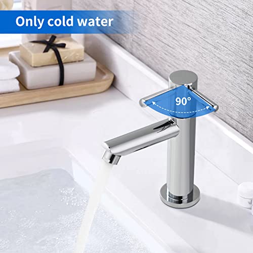 AiHom Cold Water Tap for Bathroom Small Cold Water Tap Chrome Tap ...