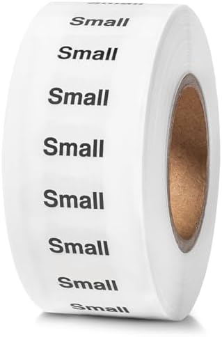 Amazon.com : 250pcs Small Clothing Size Strip Labels, 1.25" x 5", Small ...