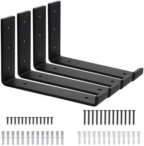 Heavy Duty Shelf Brackets - 5mm Thick Heavy-Duty Shelf Supports with ...