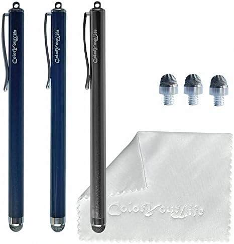 Amazon.com: ColorYourLife 3-Pack 5.3'' Micro-Knit Mesh Tip Capacitive ...