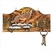 Amazon.com: Forest Scene Timberwolf Wood Wall Hook Peg Key Holder ...