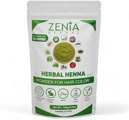 Amazon.com : Zenia 100% Natural Herbal Henna Powder Hair Color Dye ...