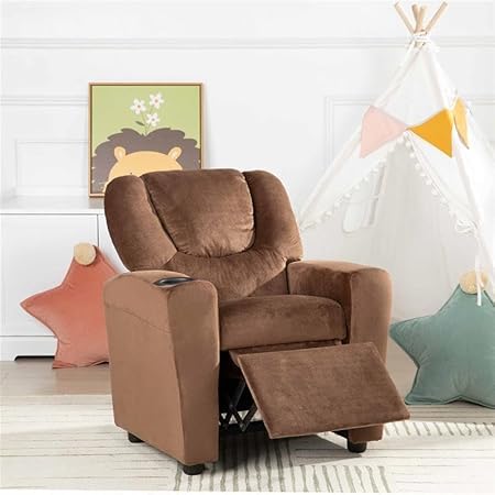 Amazon.com: JDMYC Furniture 23" W Kids Recliner Chair with Cup Holder ...