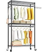 Amazon.com - Golpart Expandable Heavy Duty Garment Rack Clothes Rack ...