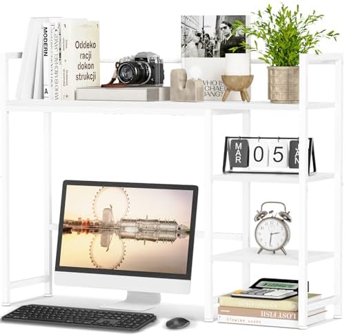 Amazon.com: Snughome Desk Shelf, 38.6" Desktop Organizer Shelf, Desk ...