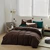 Amazon.com: Houseri Brown Comforter Set - King Size Bedding Set - Mocha ...