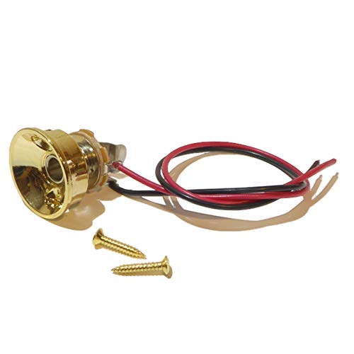 Wired Telecaster electric guitar jack socket and plate in gold – BigaMart