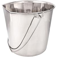 Amazon.com : ProSelect Stainless Steel Flat Sided Pails — Durable Pails ...
